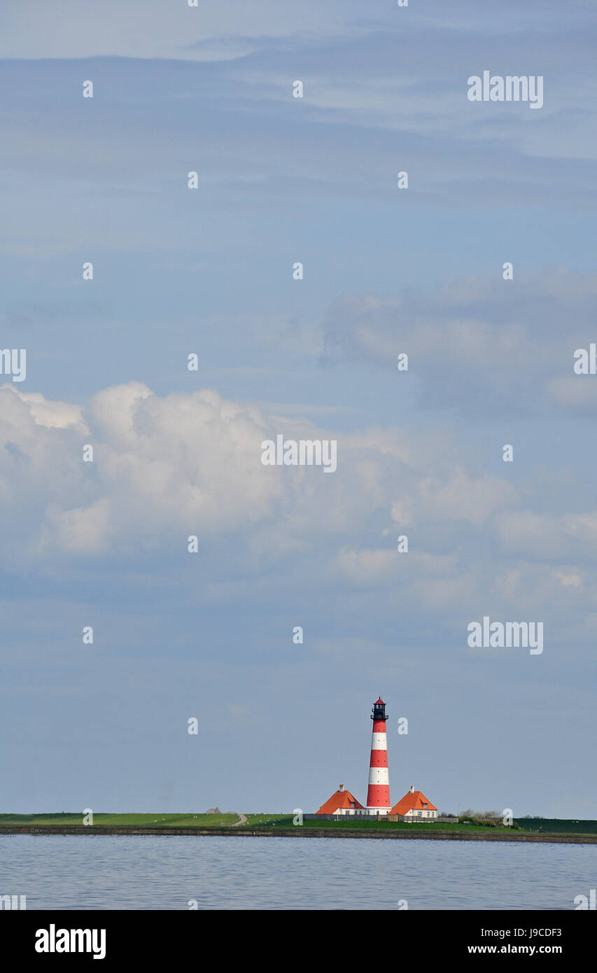 water, north sea, salt water, sea, ocean, mud flats, lighthouse, tower ...