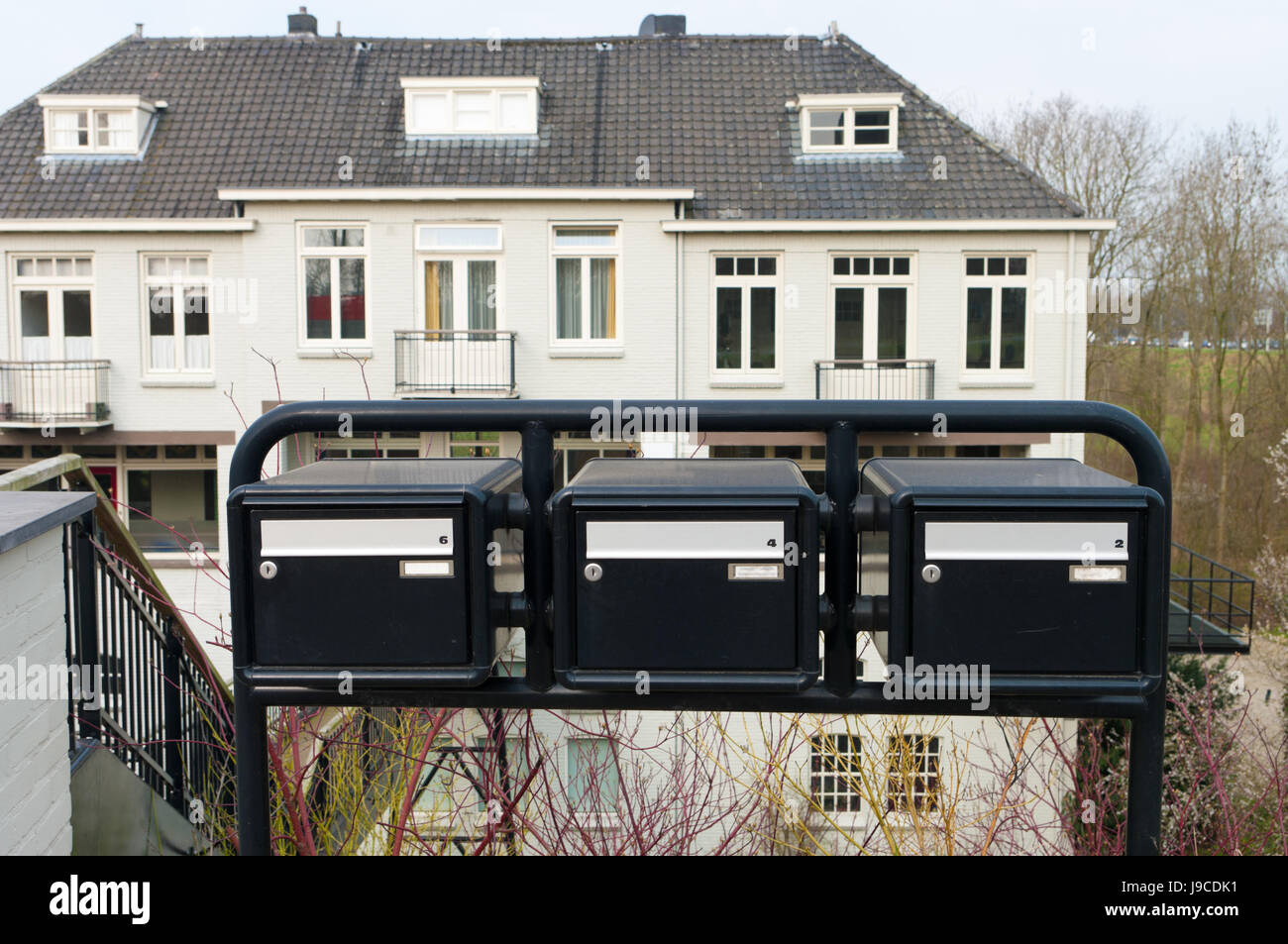 house, building, mailbox, three, mail, white, post, private, house ...