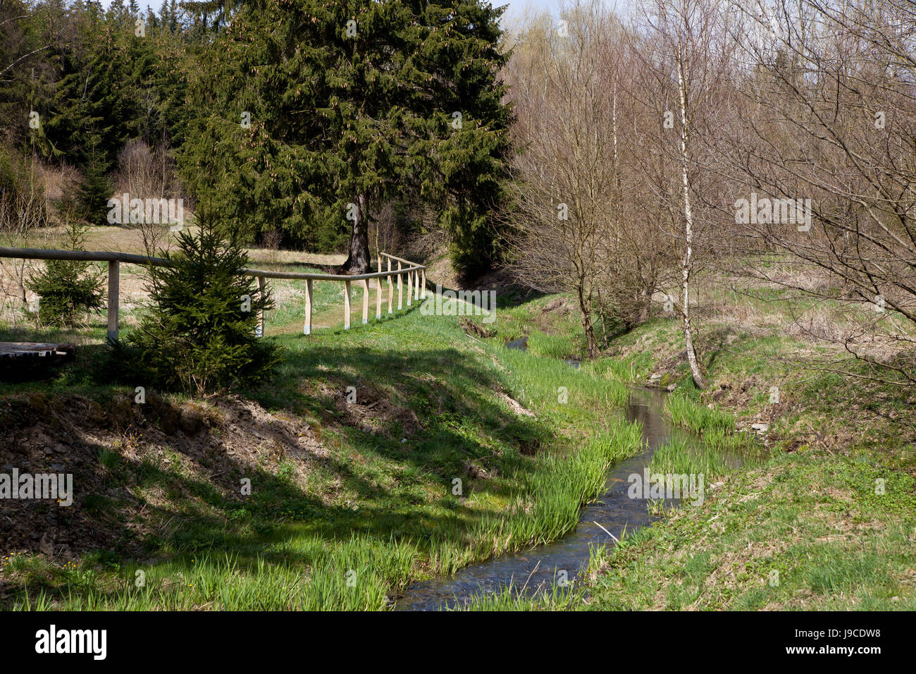 stream, spring, current of the river, hike, go hiking, ramble, stream ...