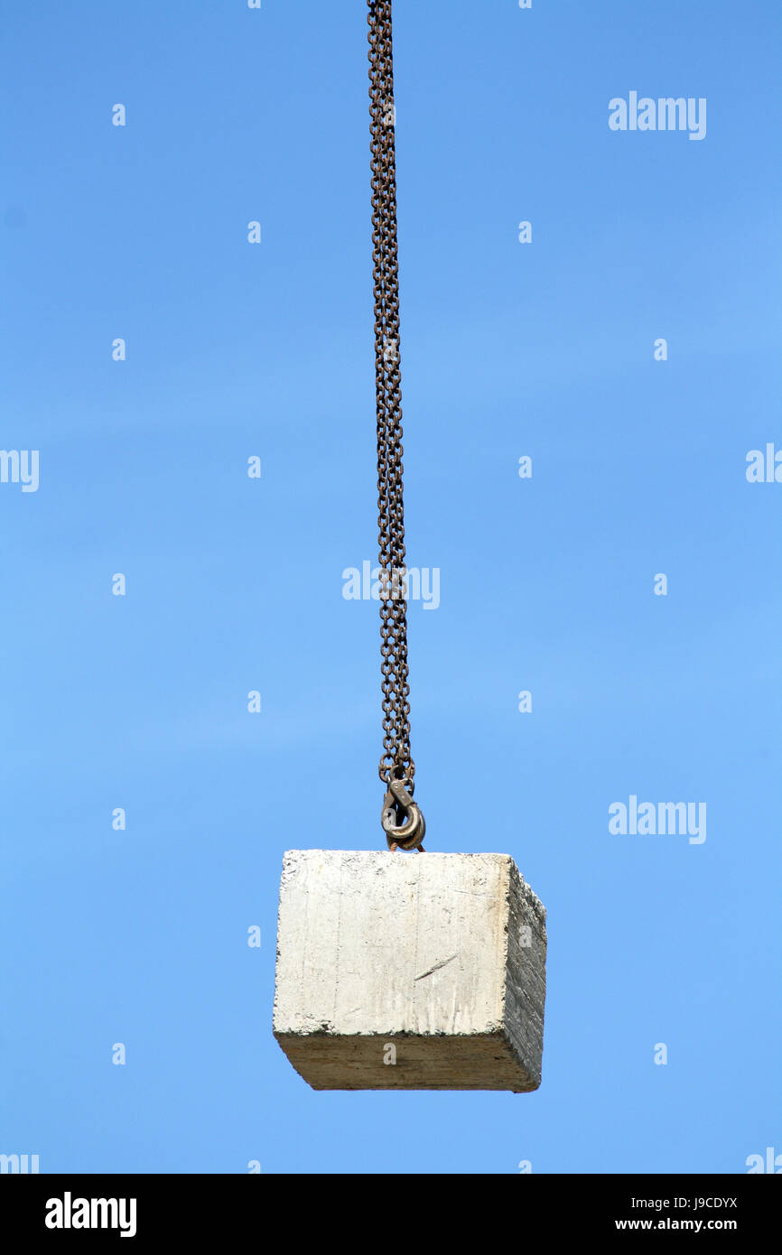 elevator, lift, weight, block, building, crane, blue, danger, elevator ...