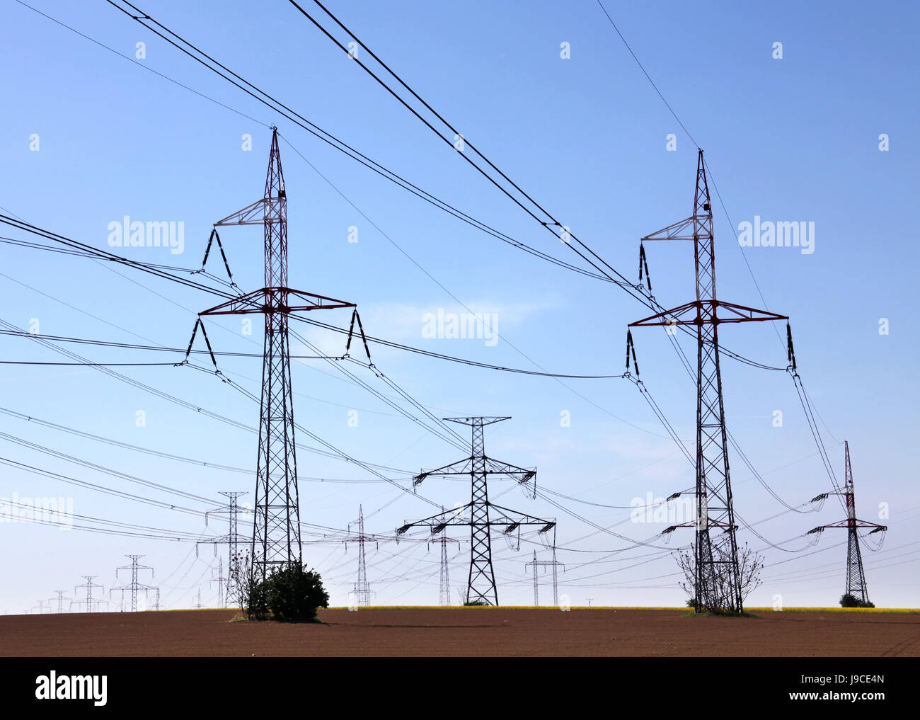 high-tension line, heavy current, transmission line, energy supply ...