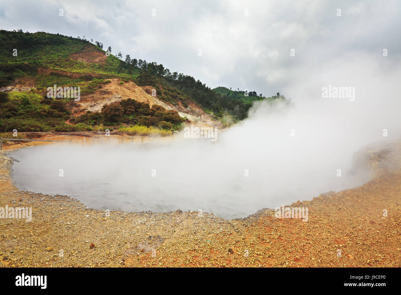 indonesia, fog, crater, vulcan, volcano, smoke, smoking, smokes, fume ...
