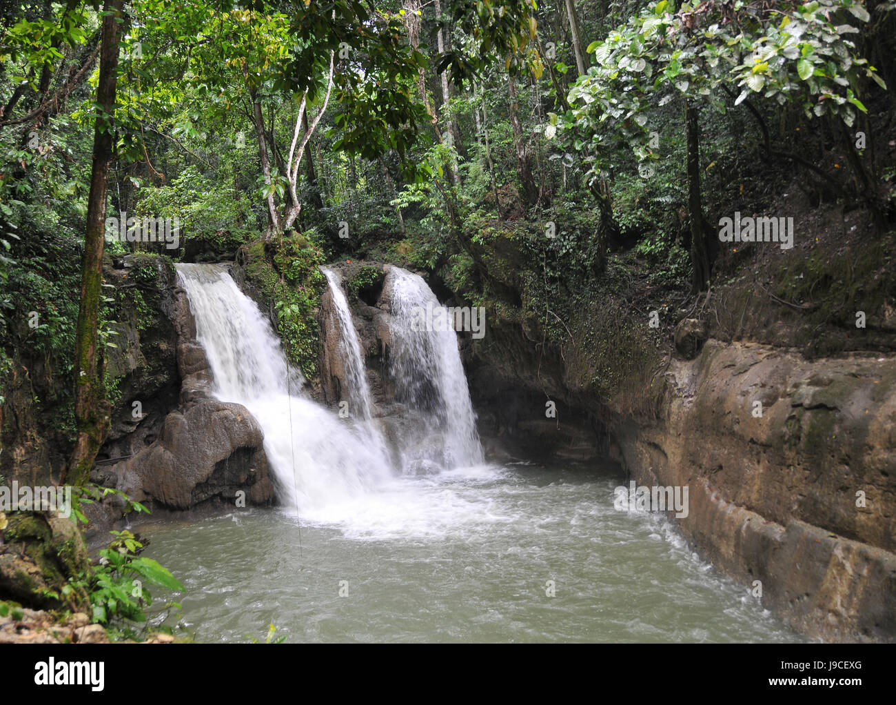 waterfall on bohol Stock Photo - Alamy