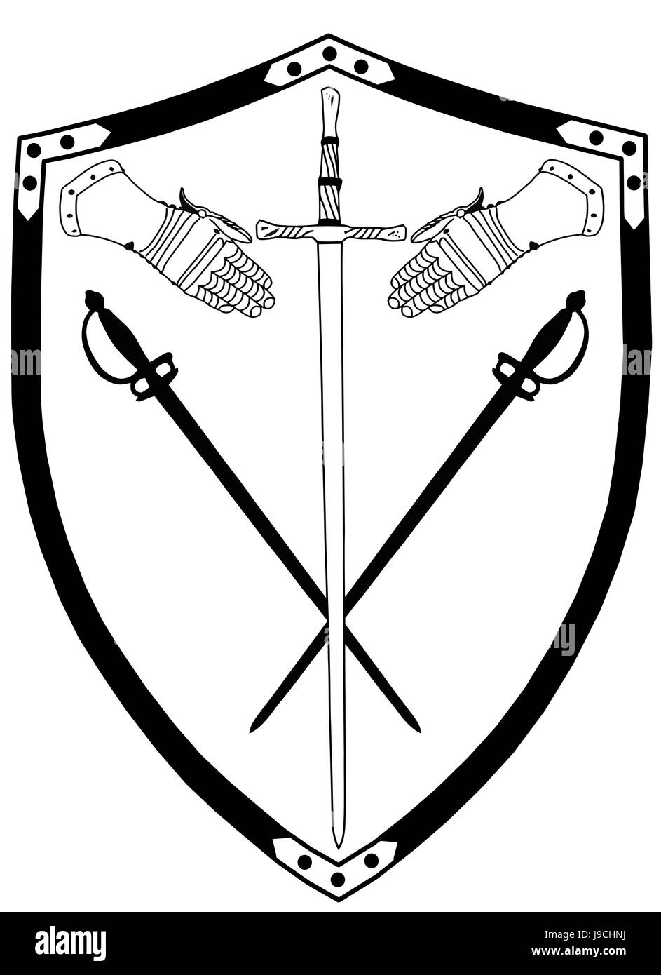 Armour armor heraldry hi-res stock photography and images - Alamy