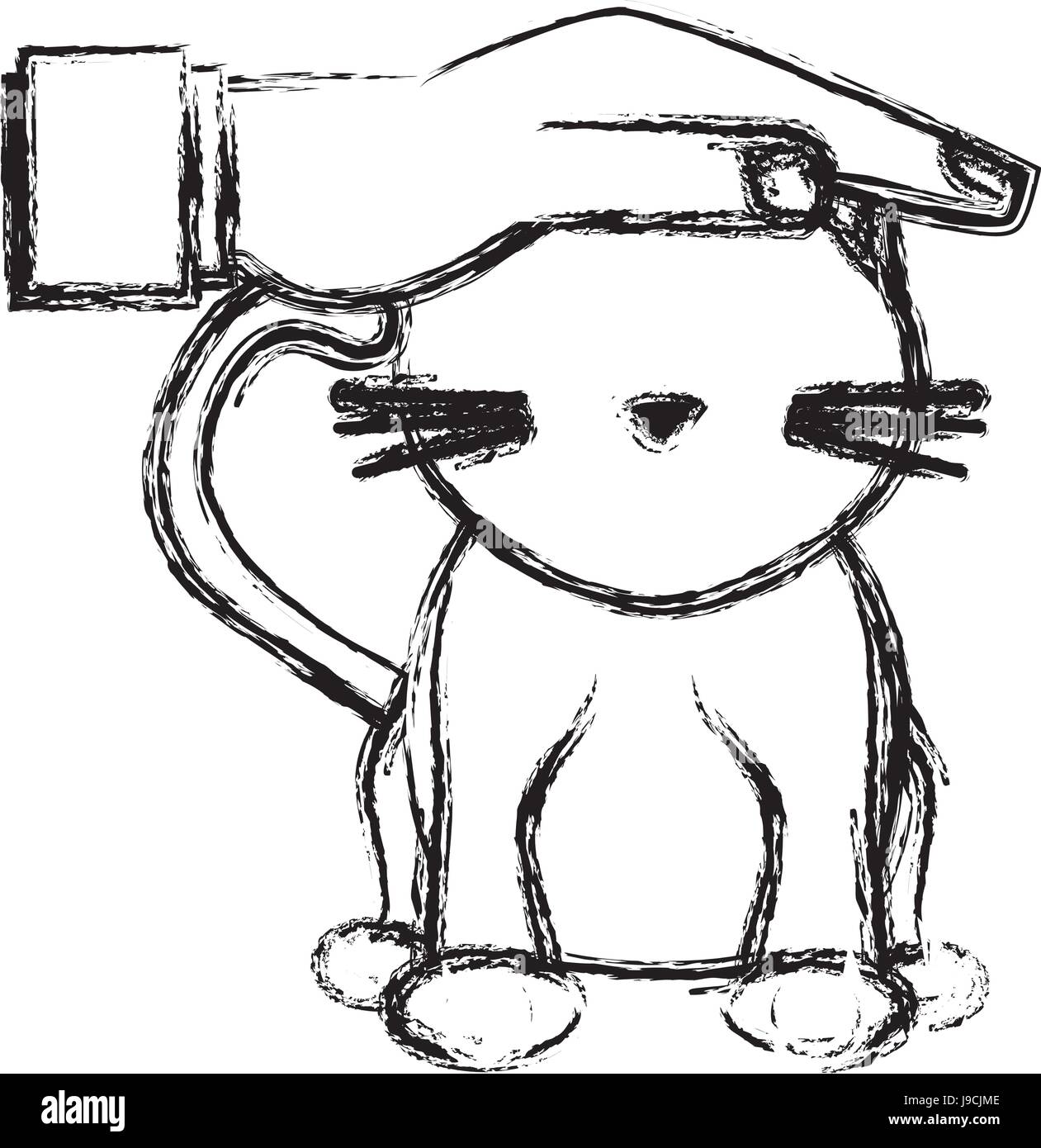 hand holding cat help animal pet concept veterinarian care Stock Vector ...