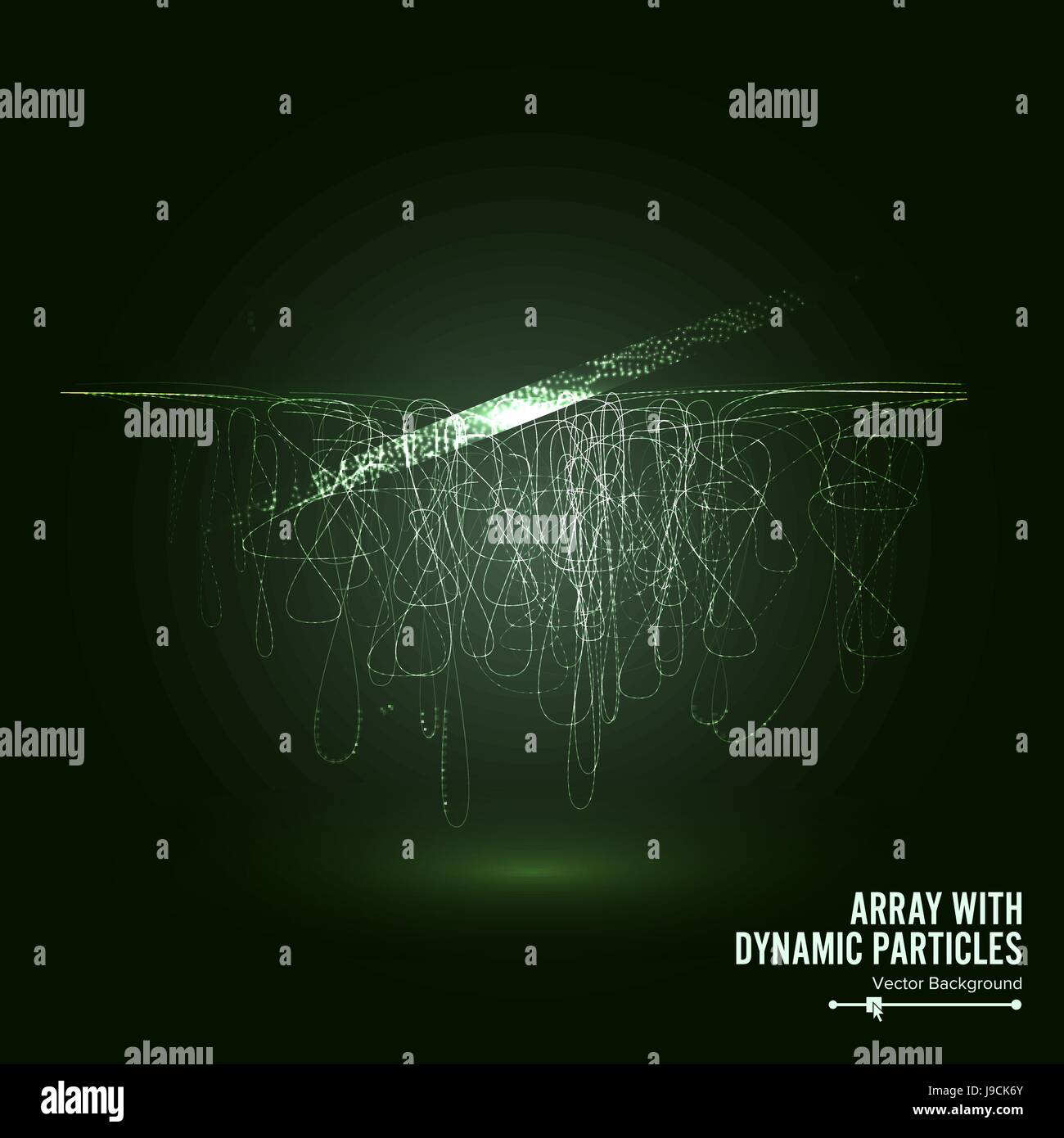 Array Vector With Dynamic Particles. Big Data Complex. Graphic Abstract Background Lighting ...
