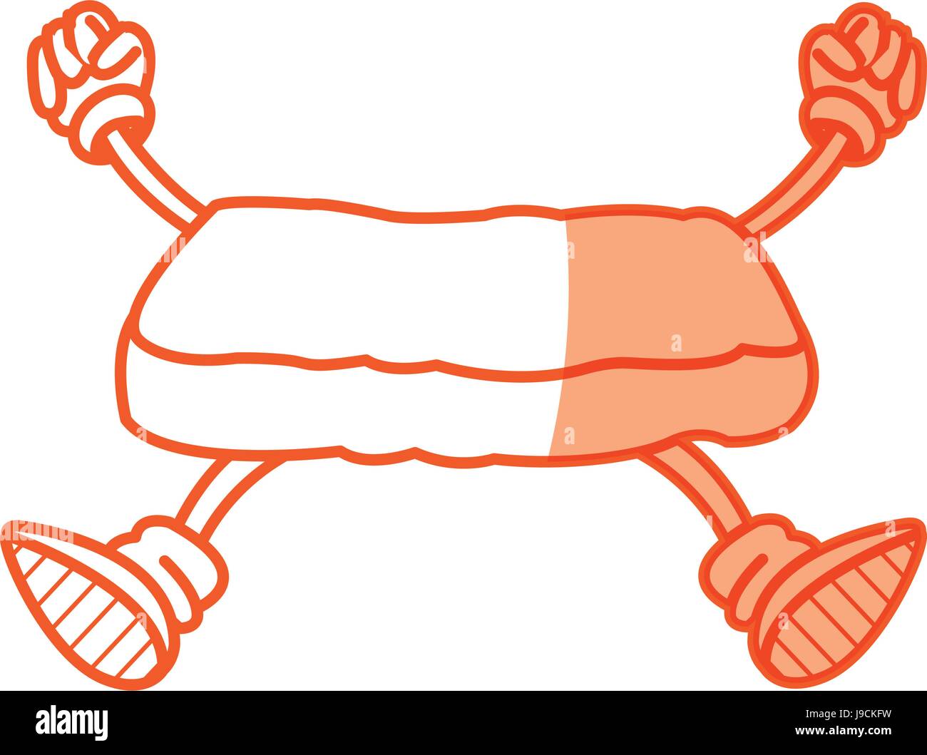 cartoon tuna fish sushi food japan Stock Vector Image & Art - Alamy