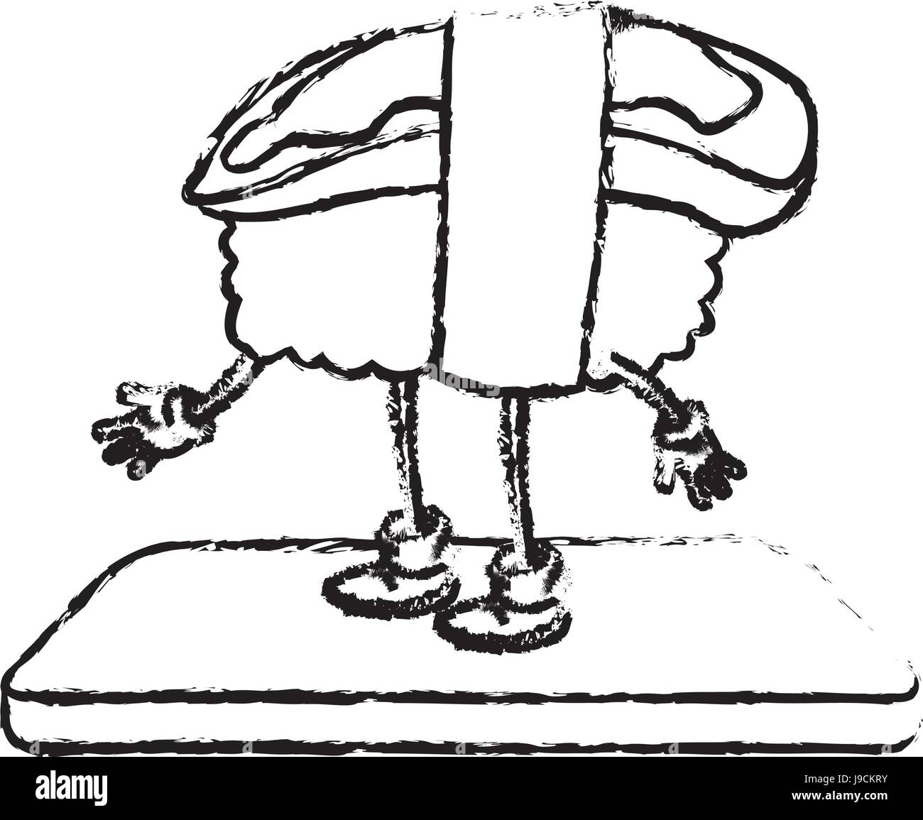 cartoon sushi rice wrap food chinese Stock Vector Image & Art - Alamy