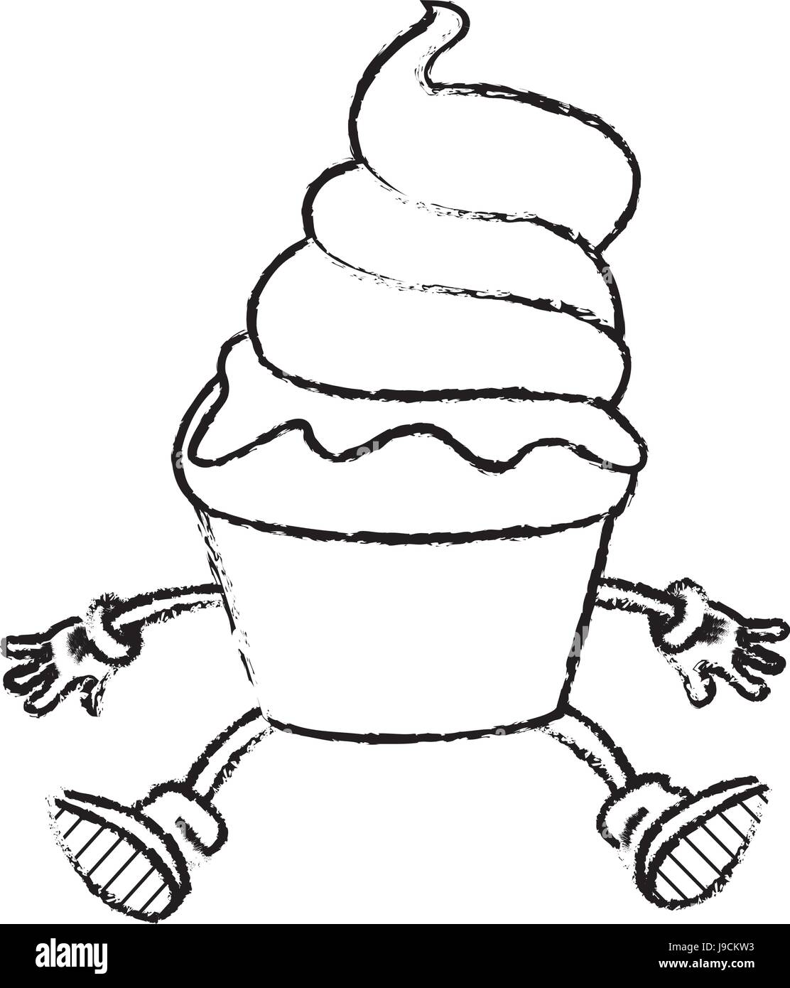 sweet cartoon cold ice cream tasty frozen Stock Vector Image & Art - Alamy