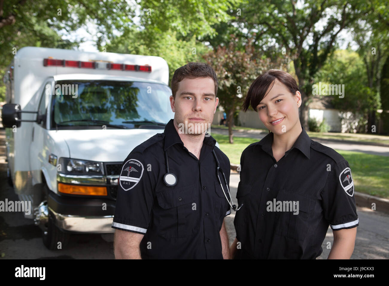Ambulance driver smiling hi-res stock photography and images - Alamy