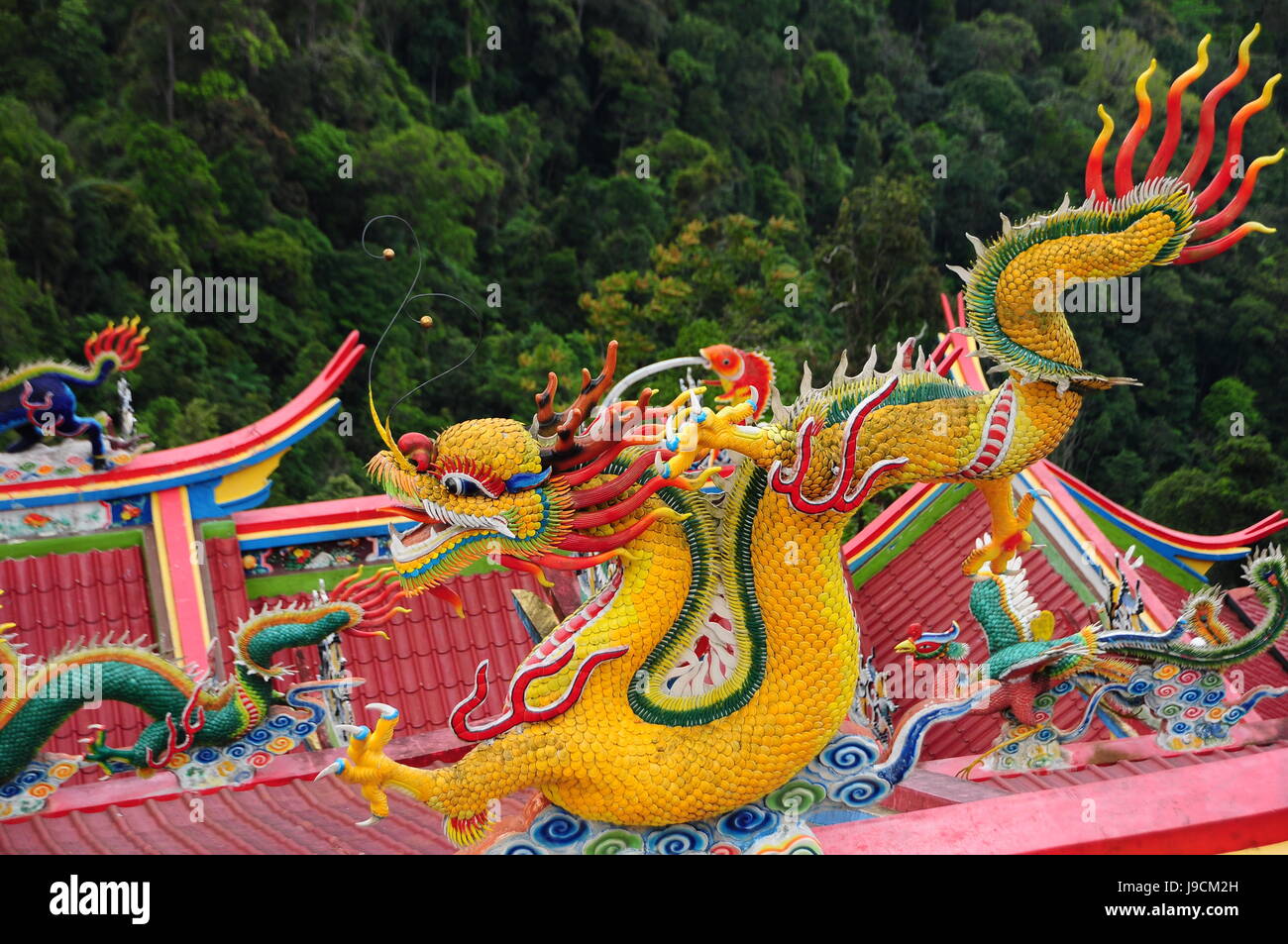 Feng shui dragon chinese temple hi-res stock photography and images - Alamy