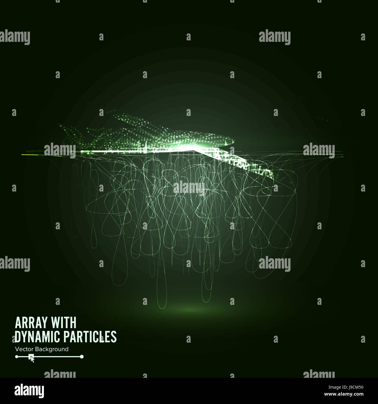 Array Vector With Splash Emitted Particles. Big Data Complex ...