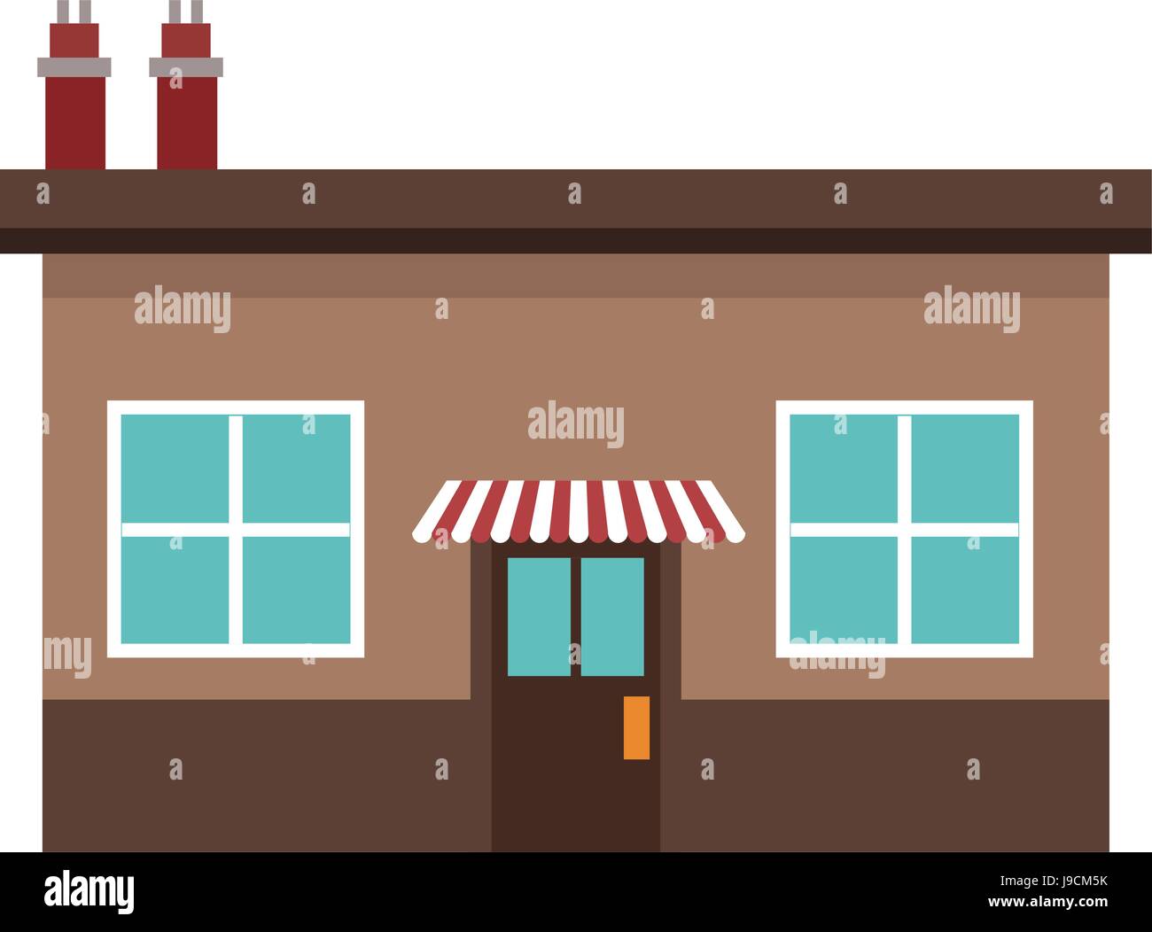 supermarket building store grocery exterior facade vector illustration ...