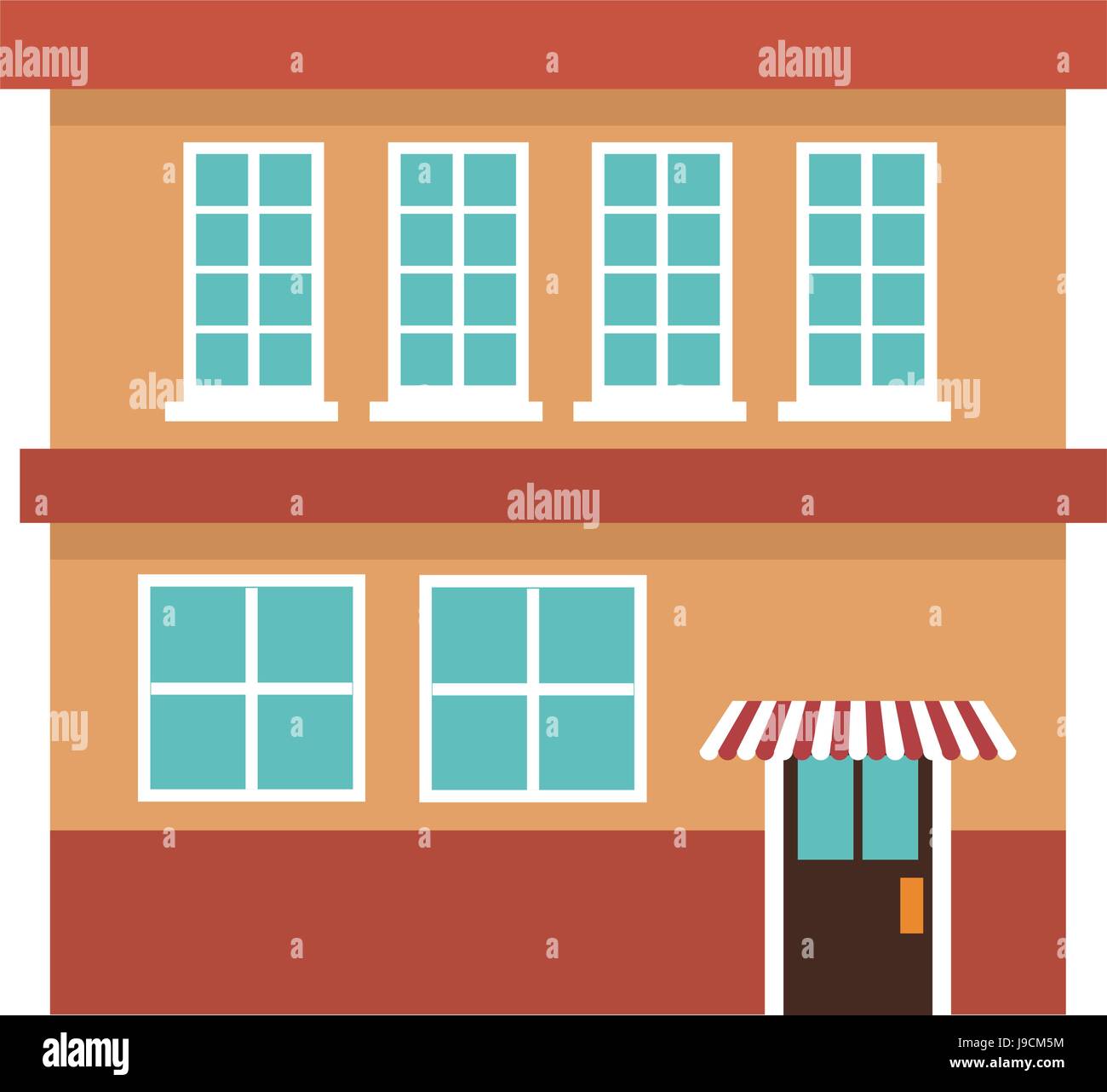 supermarket building store grocery exterior facade vector illustration ...