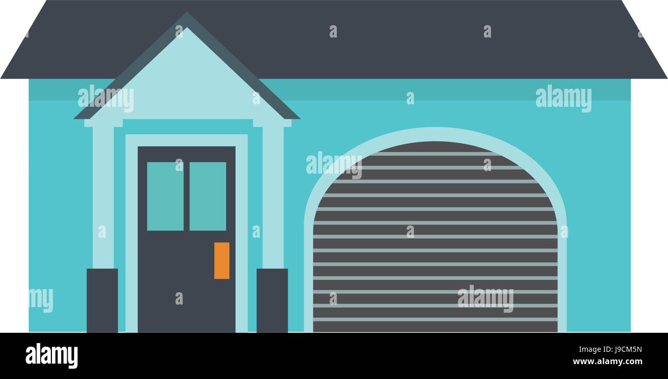 home garage facade structure outline Stock Vector Image & Art - Alamy