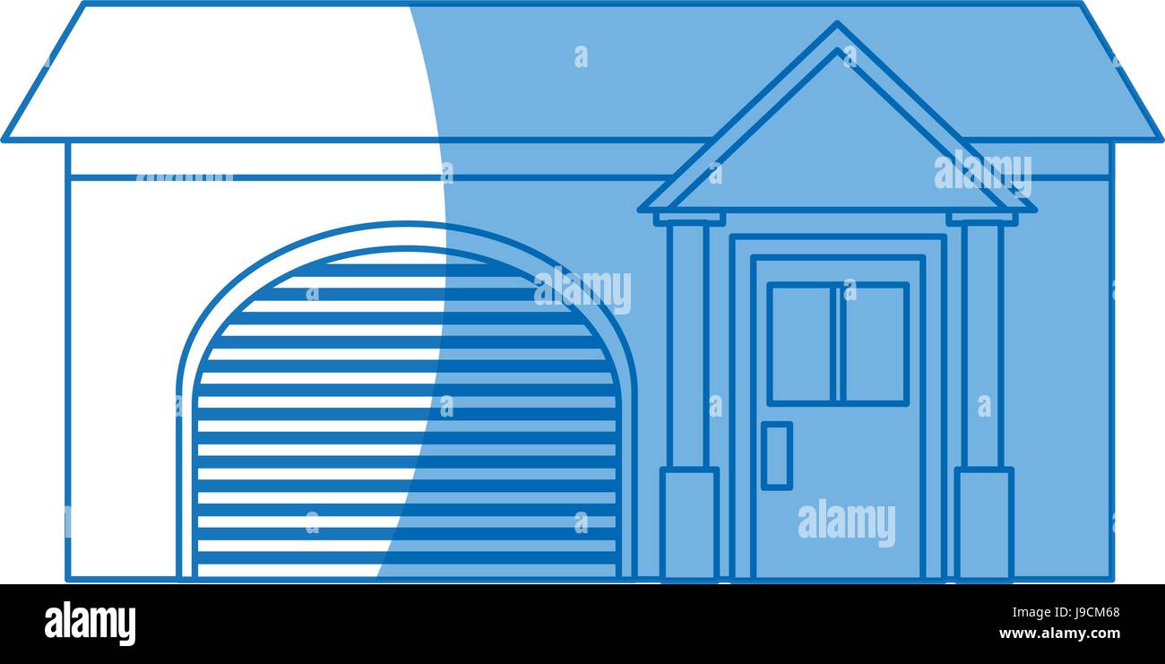 home garage facade structure outline Stock Vector Image & Art - Alamy