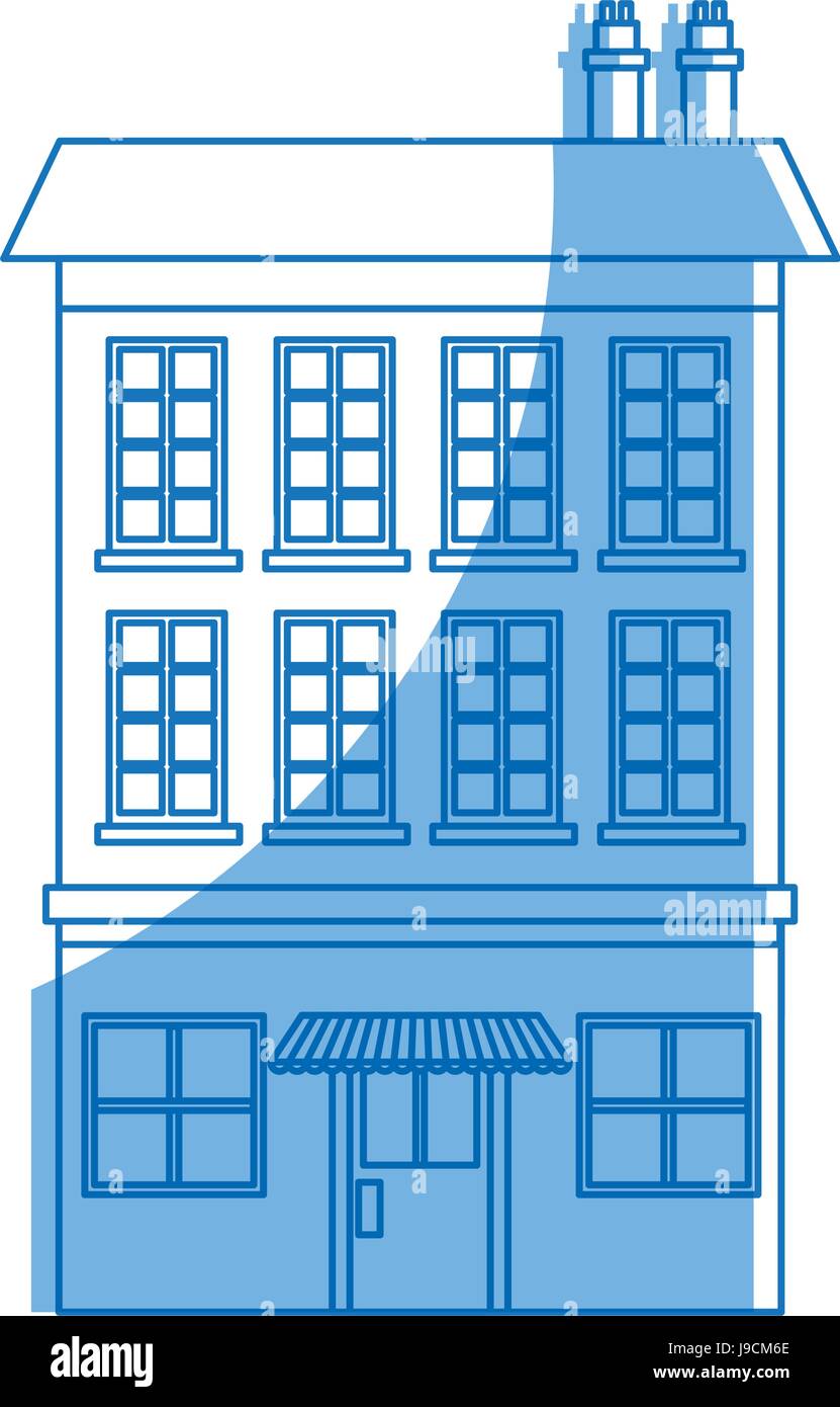 supermarket building store grocery exterior facade vector illustration ...