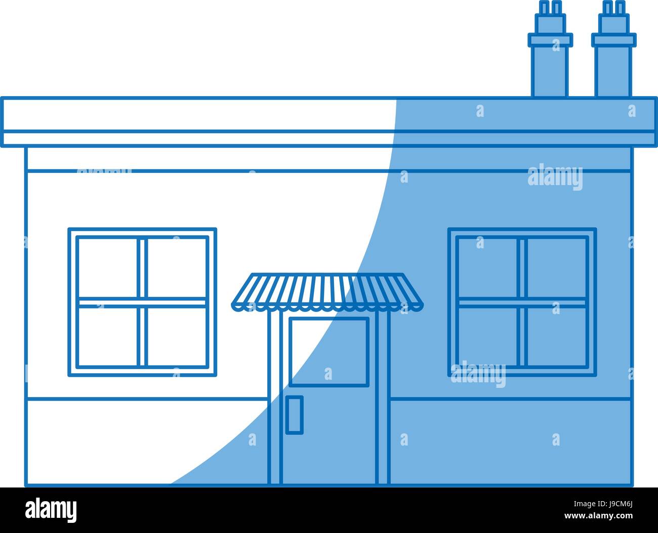 supermarket building store grocery exterior facade vector illustration ...