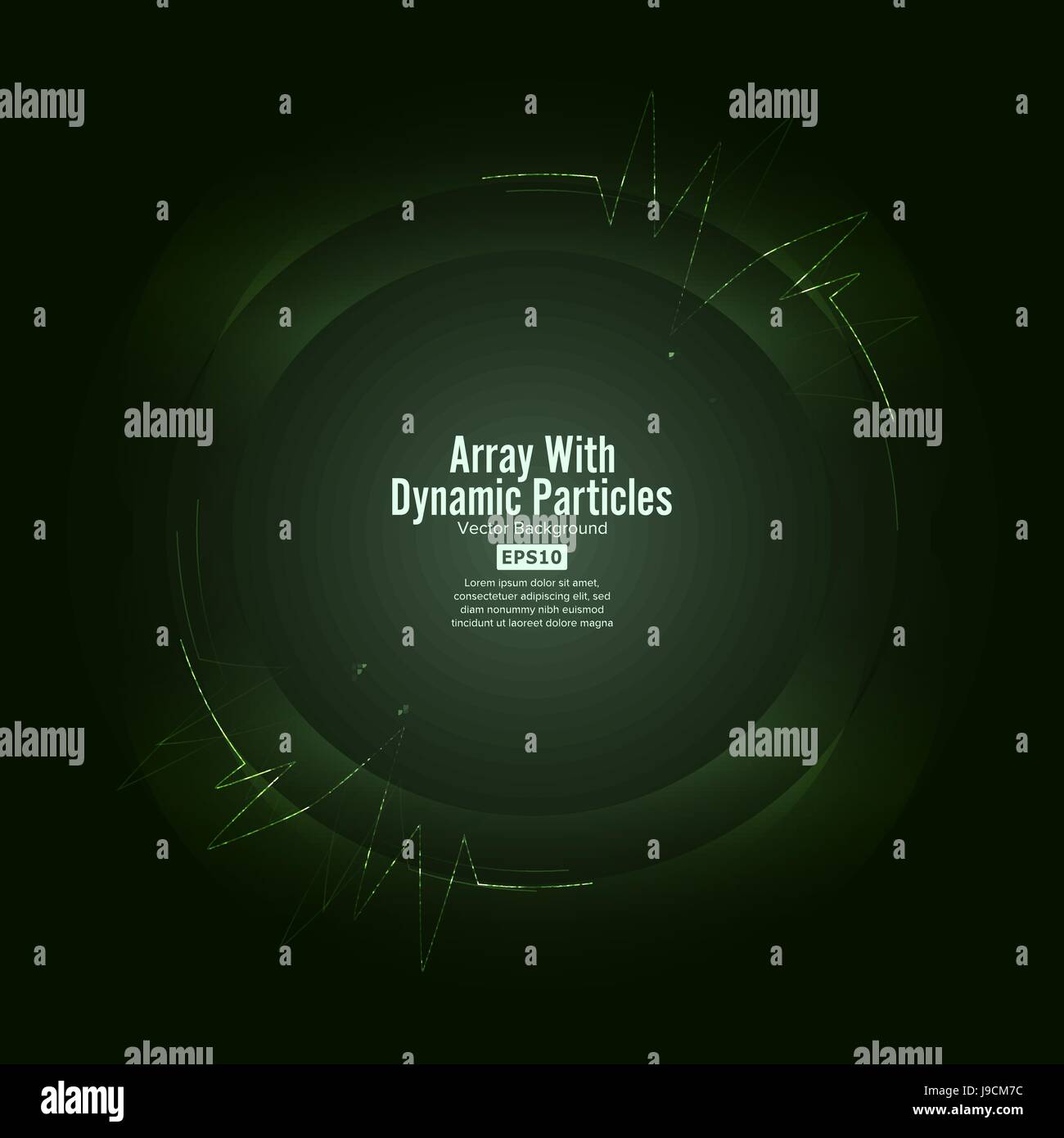 Array Vector With Splash Emitted Particles. Round Shape Of ...