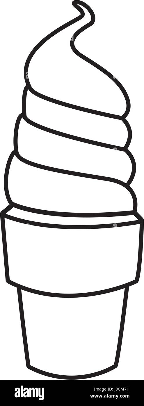 Ice cream cone retro Black and White Stock Photos & Images - Alamy