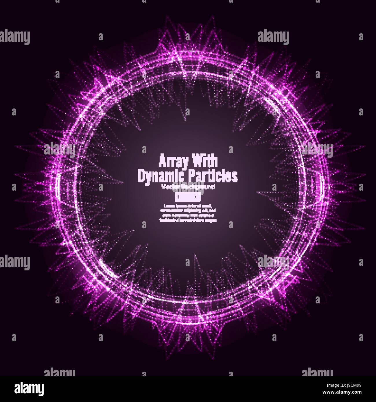 Array Vector With Splash Particles. Big Data Complex. Digital Abstract Background Glowing ...