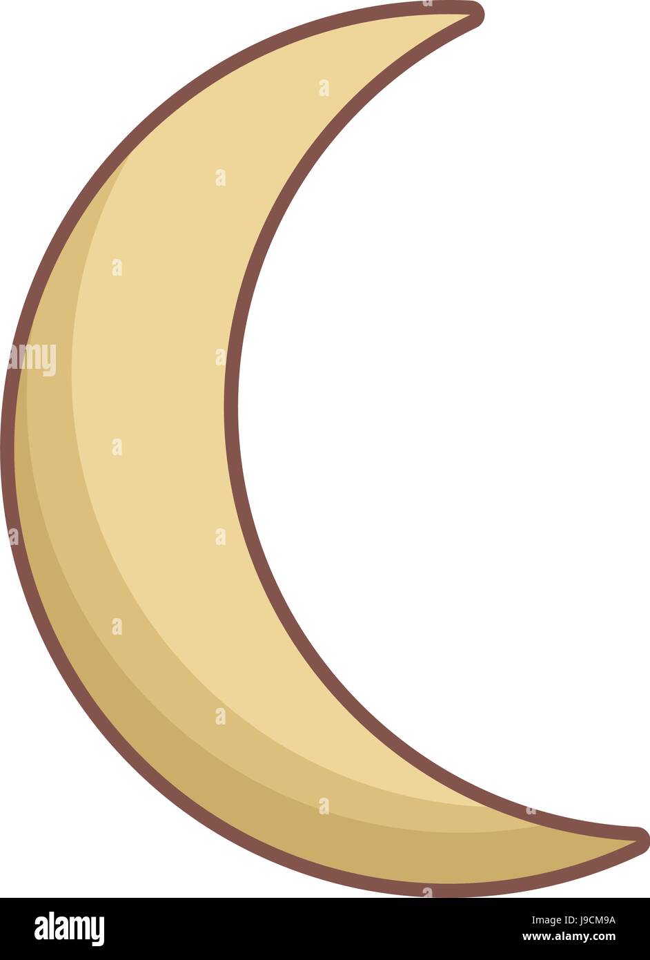 cartoon half moon comic style decoration Stock Vector Image & Art - Alamy