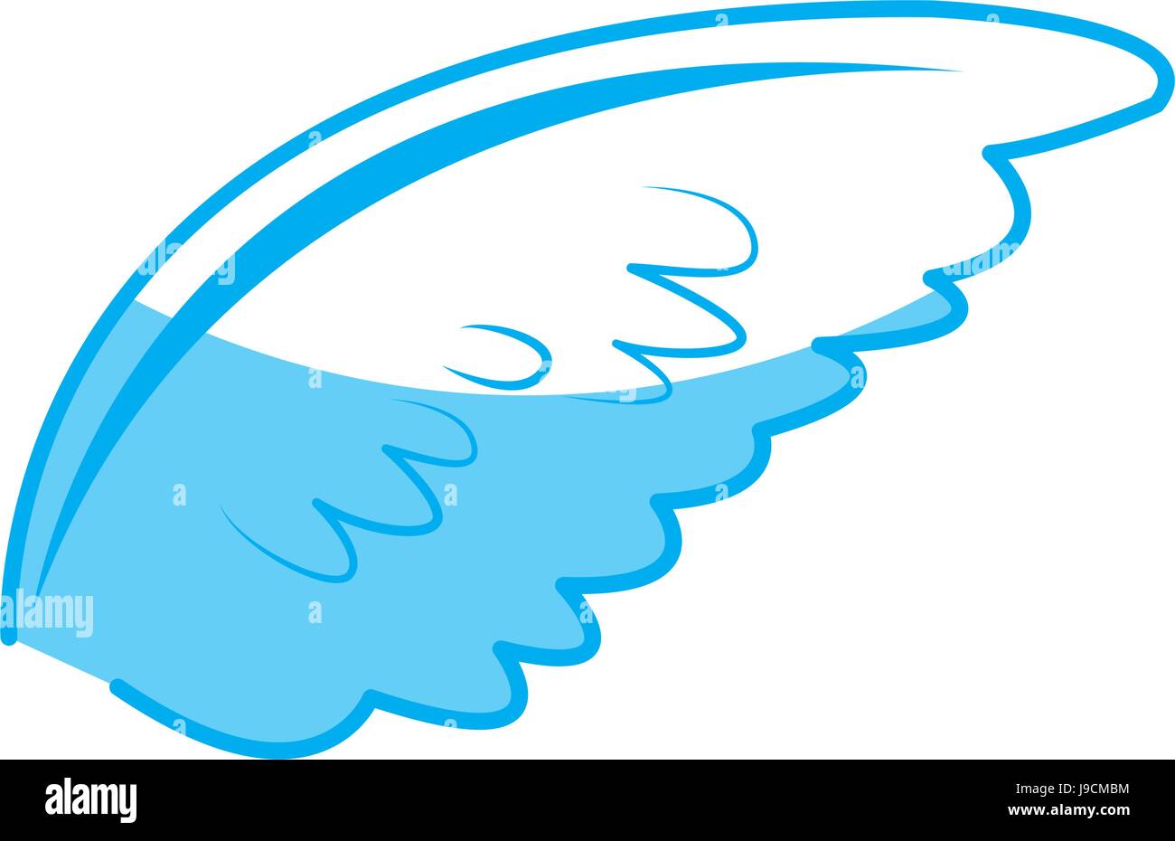 wing feather bird angel decoration abstract symbol vector illustration ...