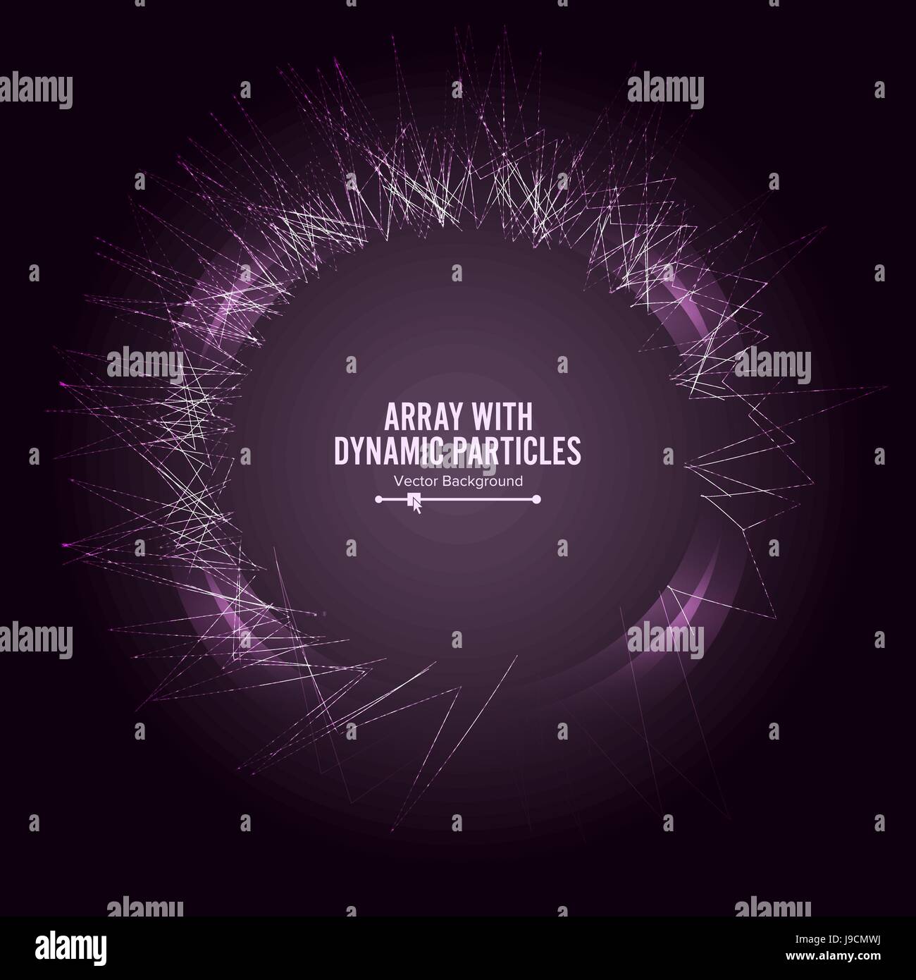 Array Vector With Splash Emitted Particles. Big Data Complex ...