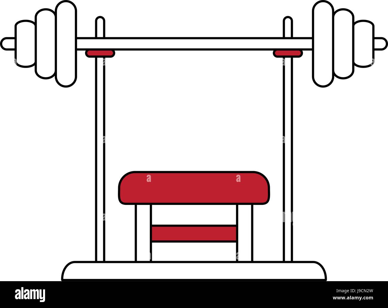 press bench illustration Stock Vector Image & Art - Alamy