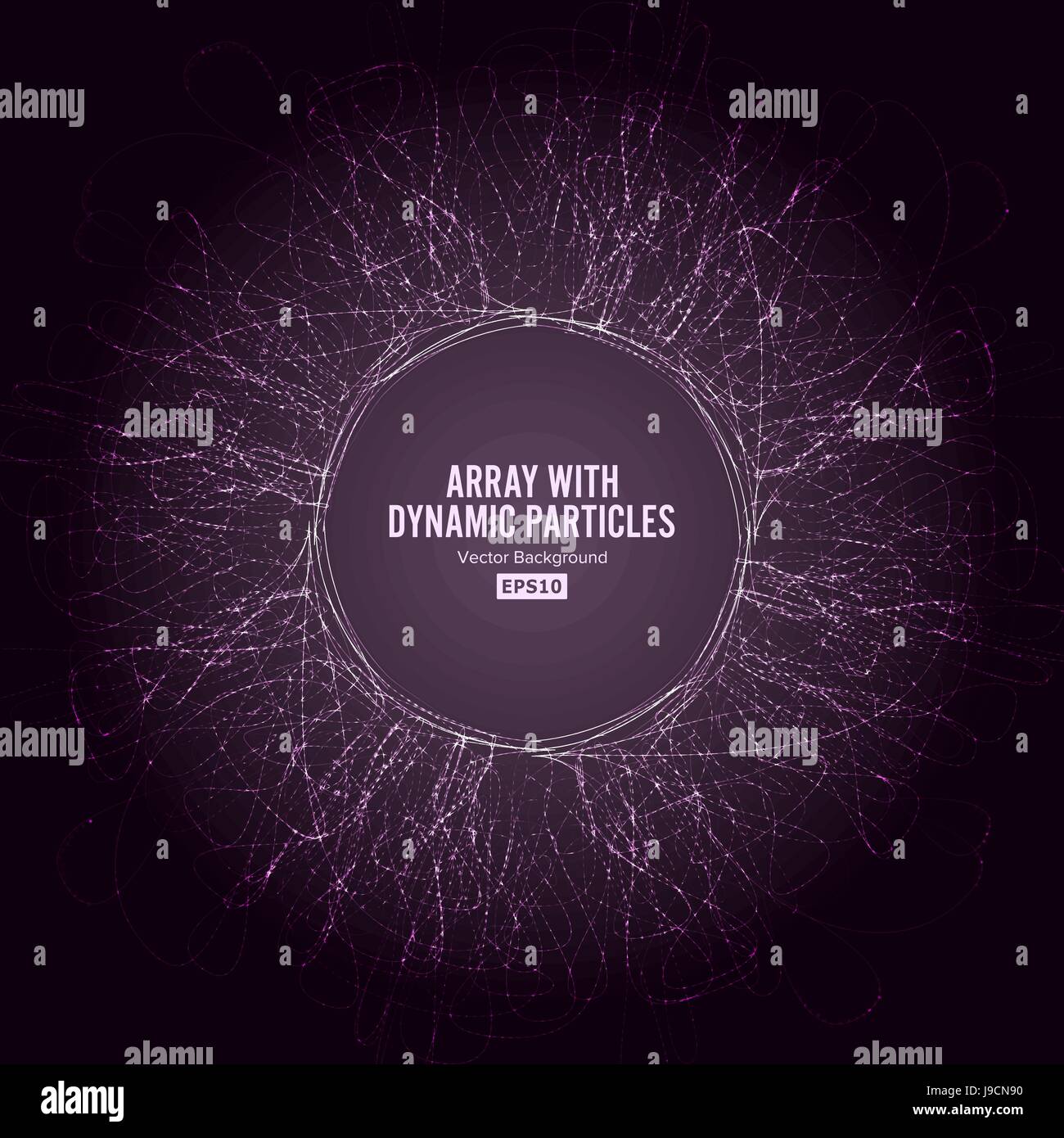 Array Vector With Splash Particles. Technology Motion Design. Digital Abstract Background ...