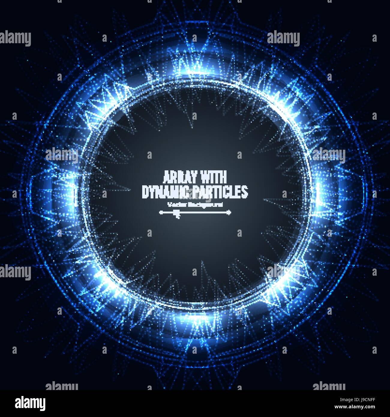 Array Vector With Splash Emitted Particles Connection Round Structure Visualization Abstract