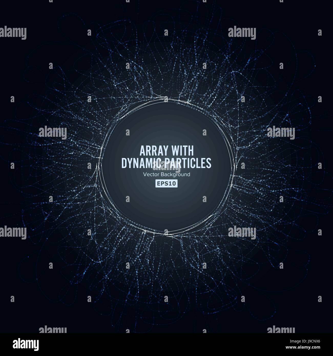 Array Vector With Dynamic Particles. Big Data Complex. Graphic Abstract Background Lighting ...