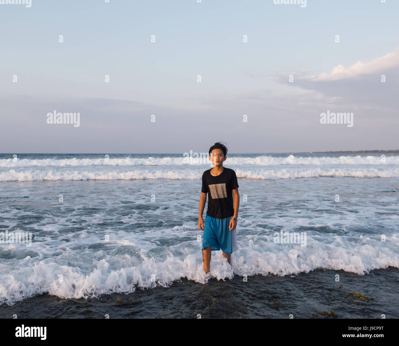 Patar Beach - Pangasinan, Philippines - April 13, 2017: Portrait of ...