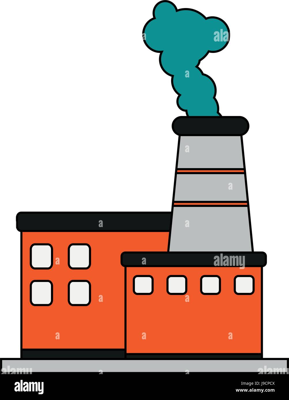 factory cartoon flat illustration Stock Vector Image & Art - Alamy