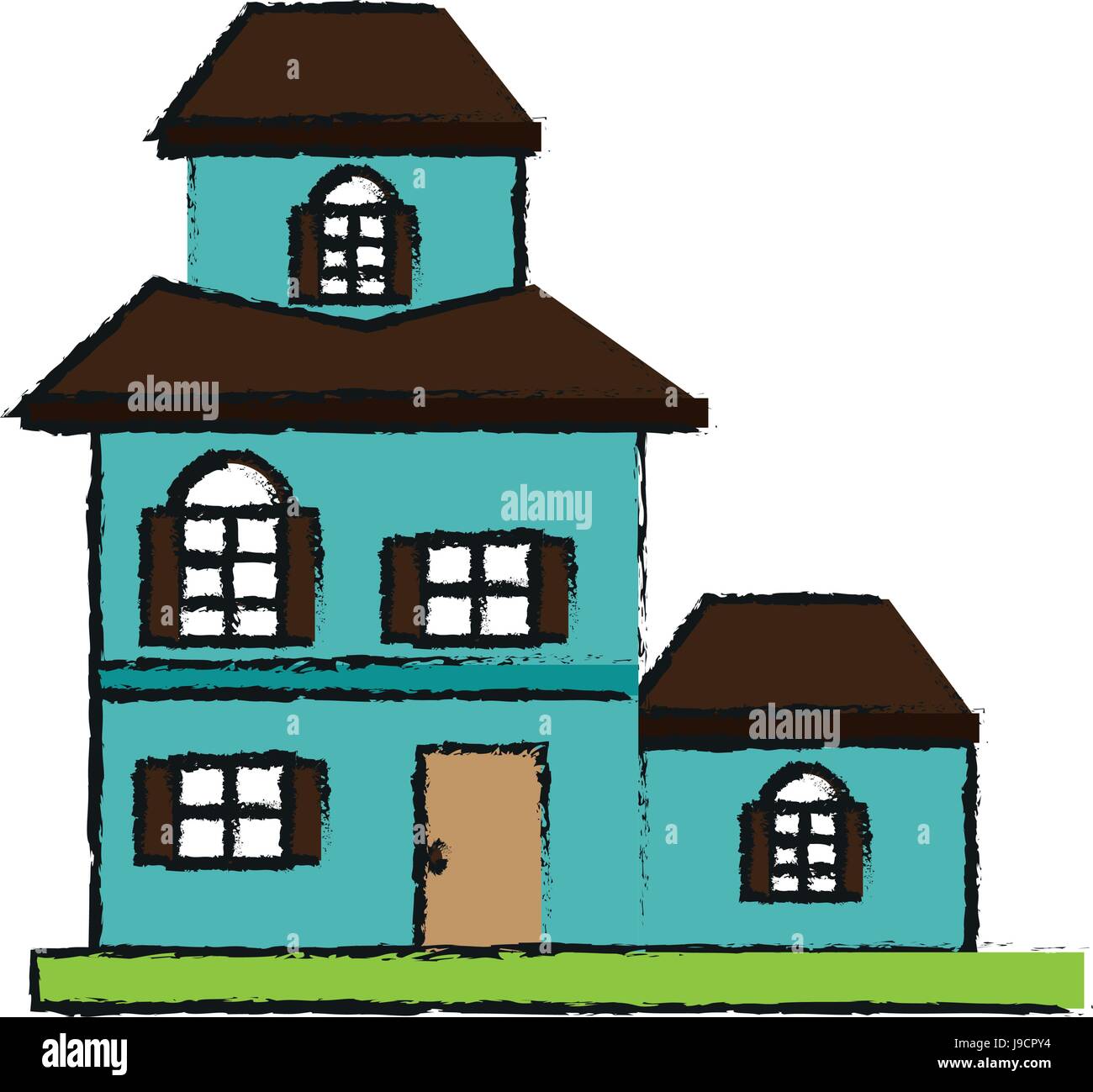 Factory cartoon flat illustration draw hi-res stock photography and ...