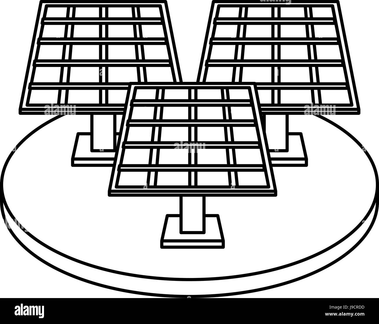 solar panel silhouette draw illustration Stock Vector Image & Art - Alamy