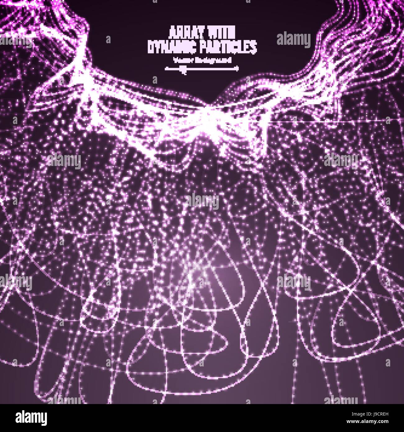 Array Vector With Splash Particles. Big Data Complex. Digital Abstract Background Glowing ...