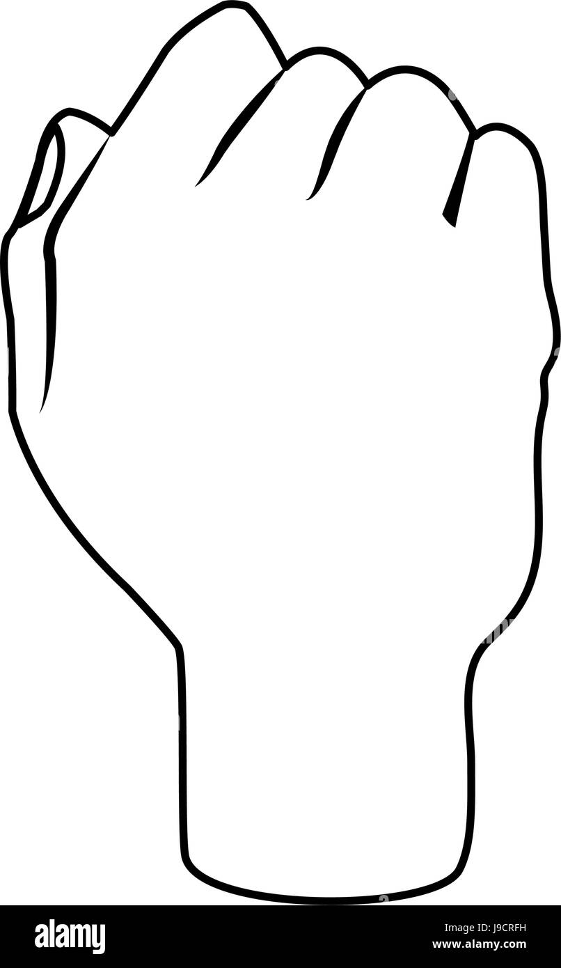hand silhouette draw illustration Stock Vector Image & Art - Alamy