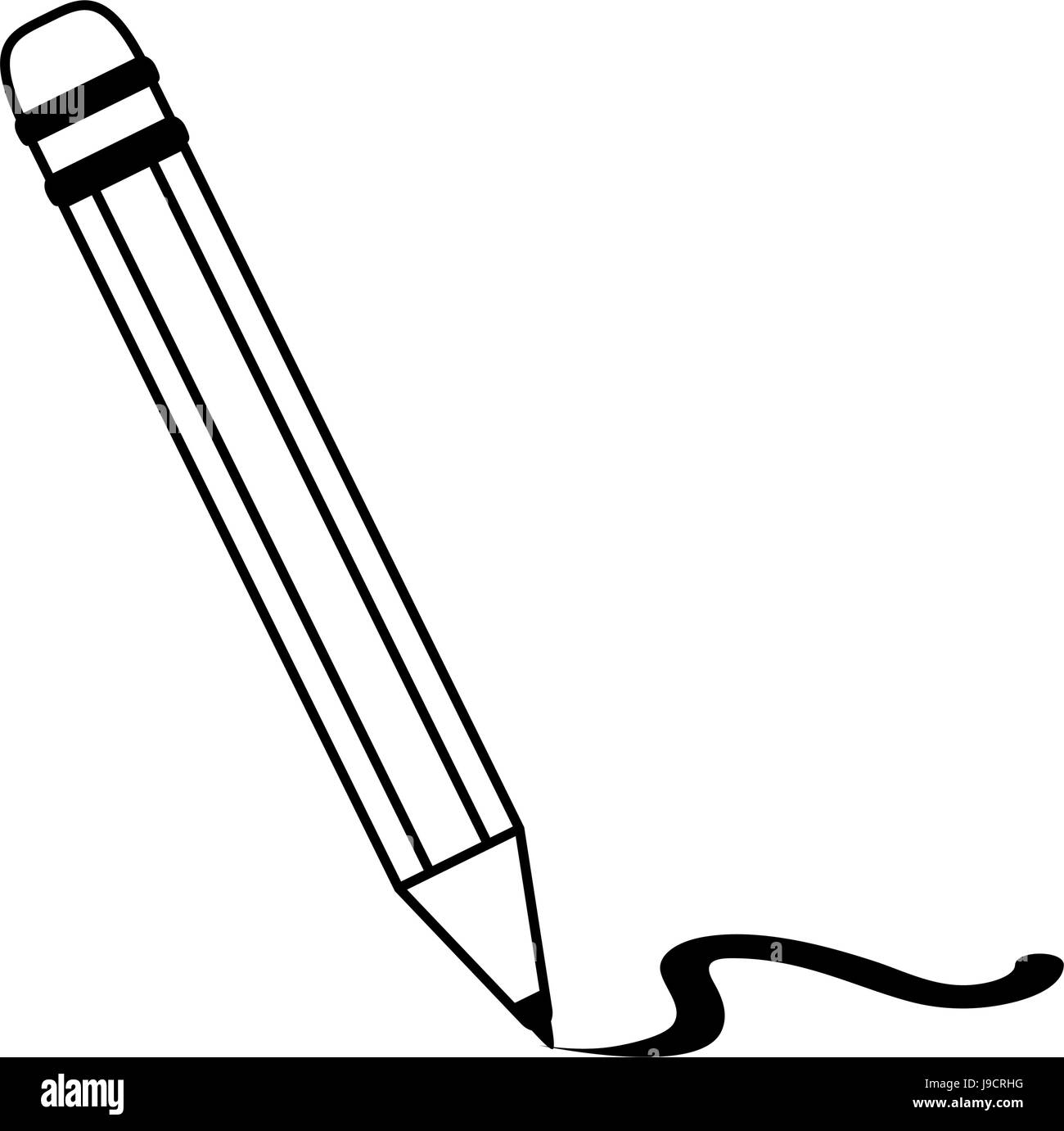 pencil cartoon illustration draw Stock Vector Image & Art - Alamy