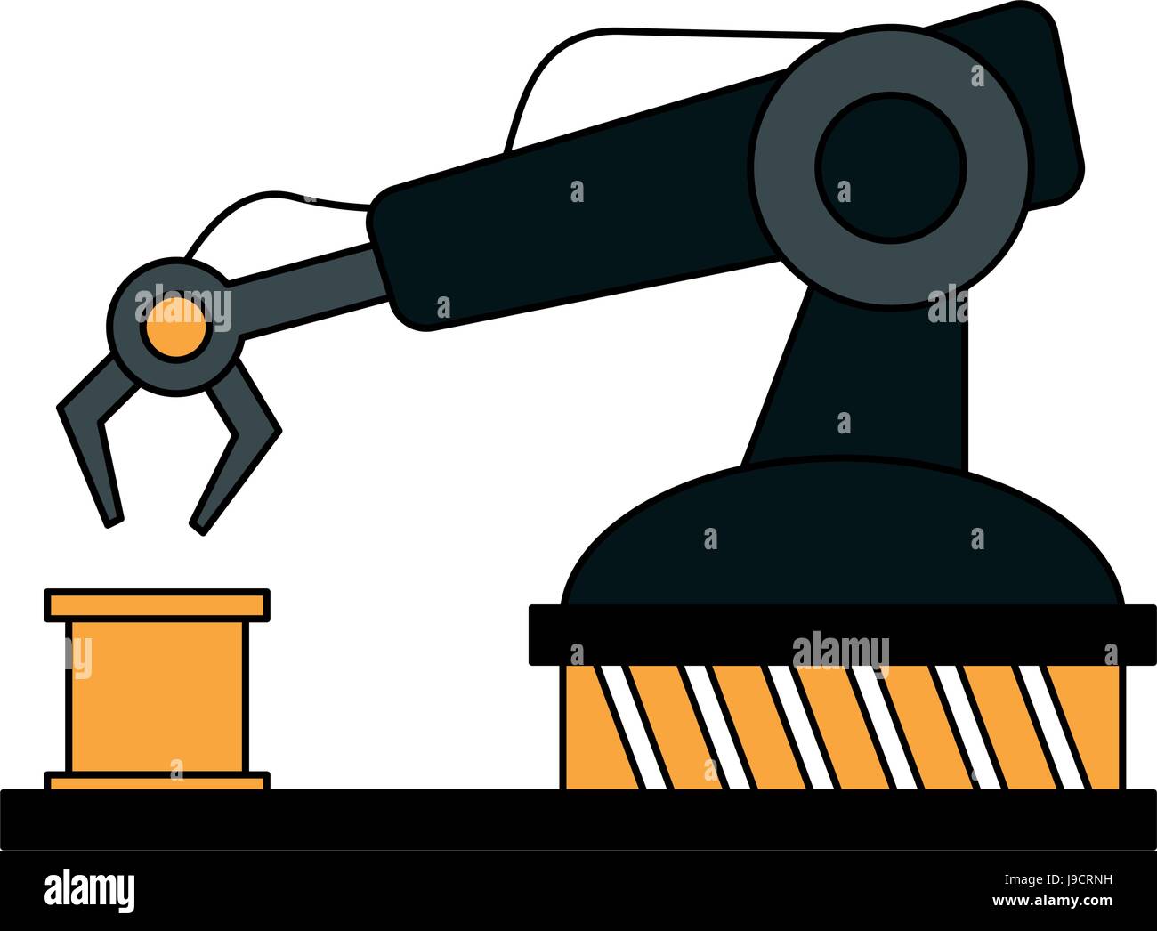 Cartoon illustration mechanic robot arm Stock Vector Images - Alamy