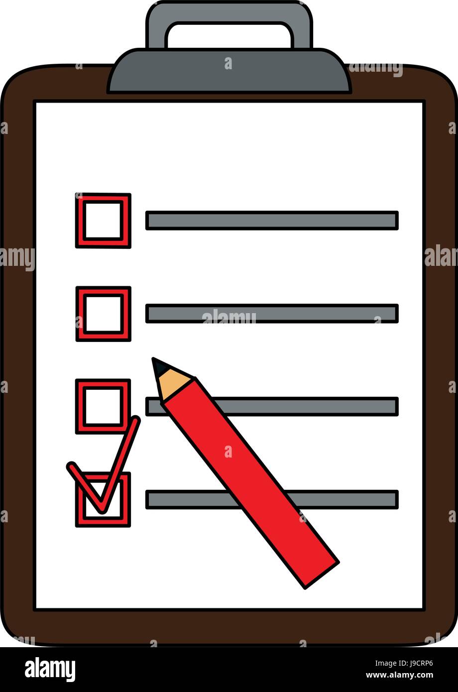 Checklist Cartoon High Resolution Stock Photography and Images - Alamy