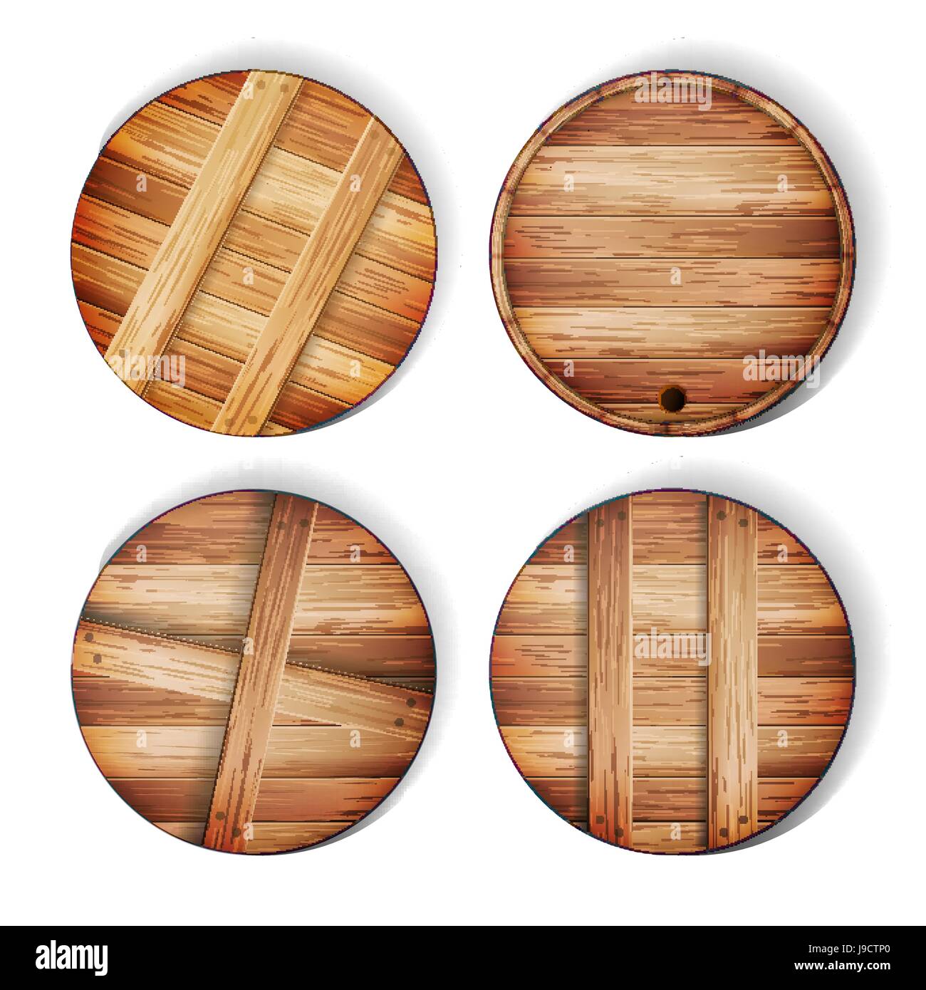 Old wine barrel top Stock Vector Images - Alamy