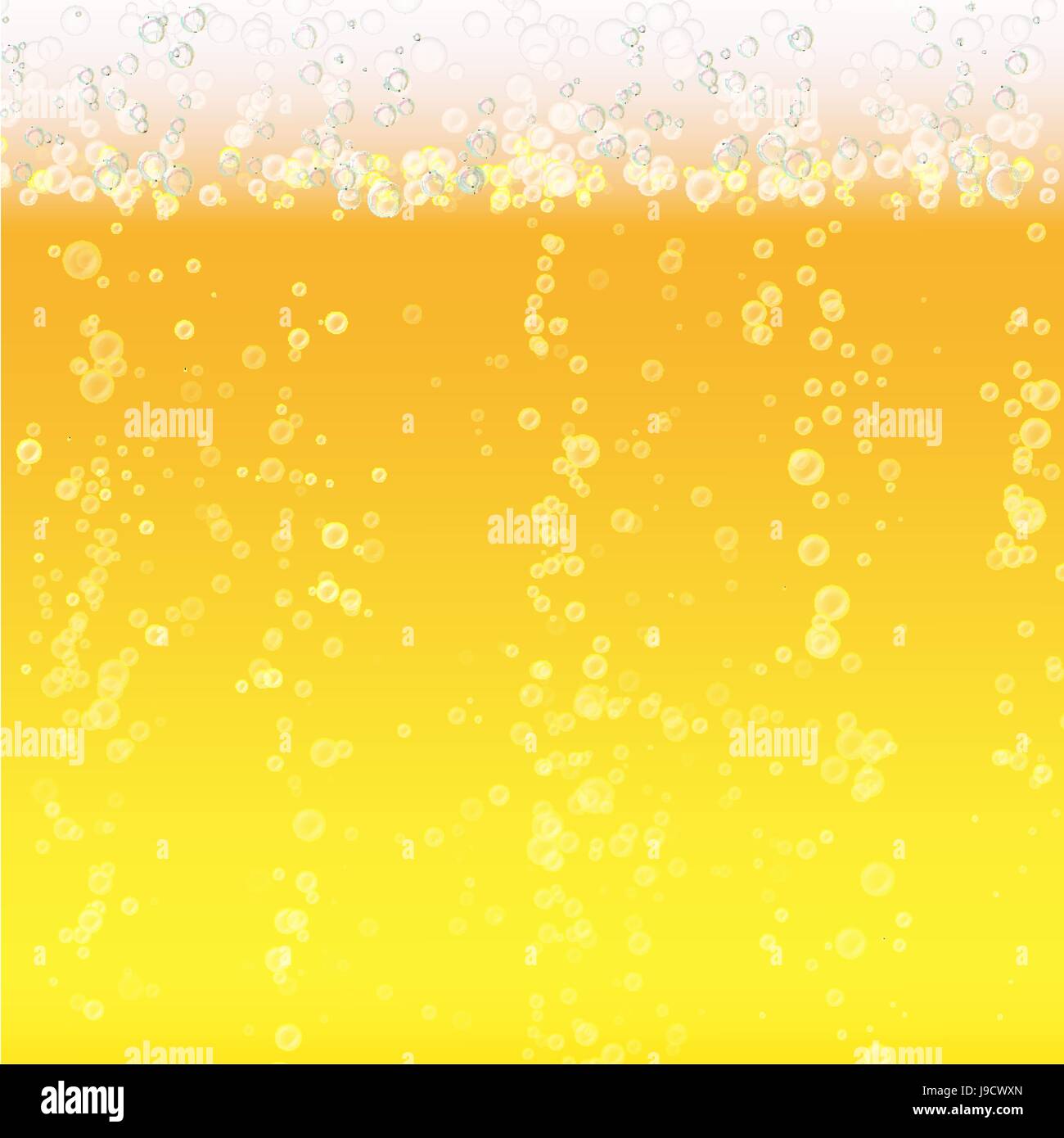 Beer Foam Background. Light Bright, Bubble And Liquid. Vector ...