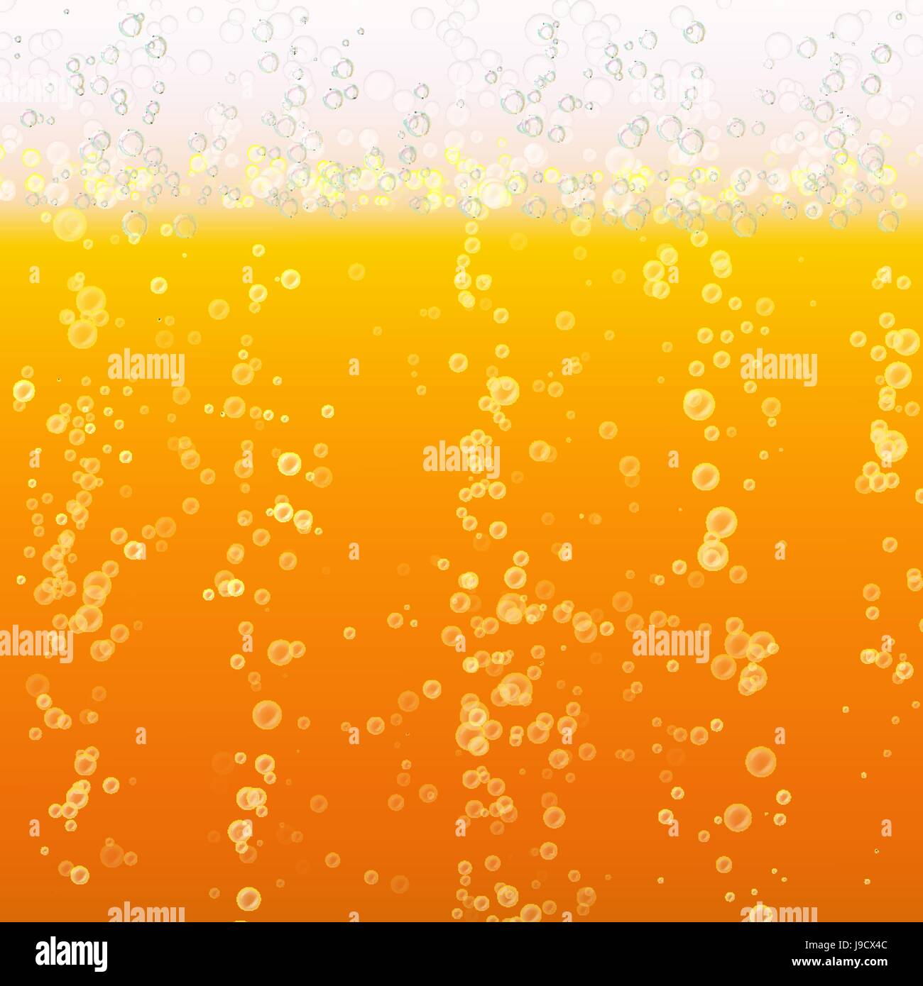 Beer Foam Background. Light Bright, Bubble And Liquid. Vector ...