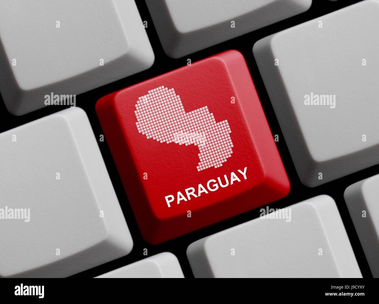 keyboard, south america, card, outline, paraguay, atlas, map of the ...
