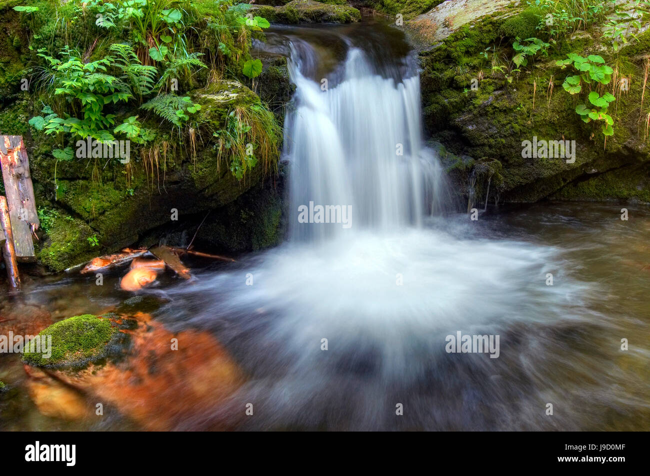 stream, waterfall, landscape, scenery, countryside, nature, cataract ...