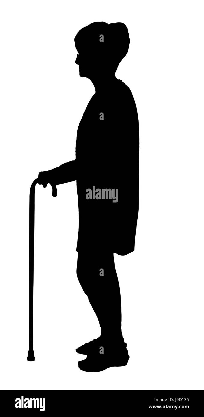 Frail Old Lady Hunched Over