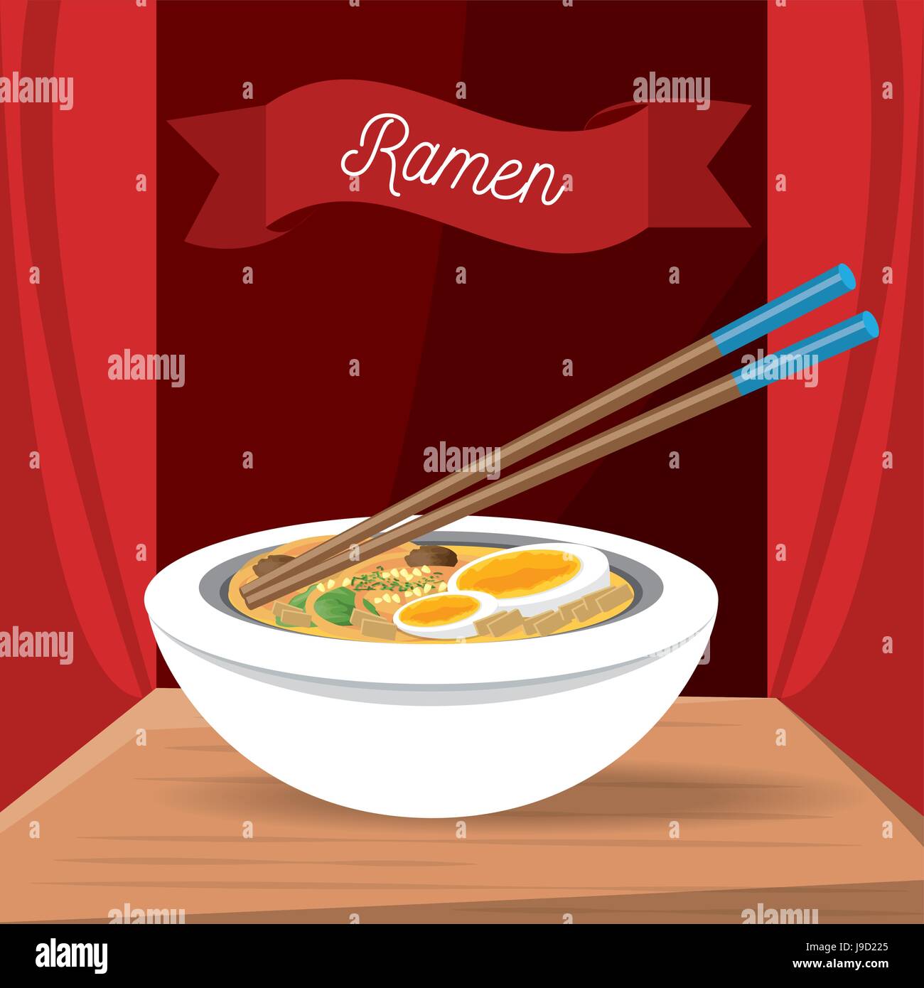 ramen japanese dish menu restaurant Stock Vector Image & Art - Alamy
