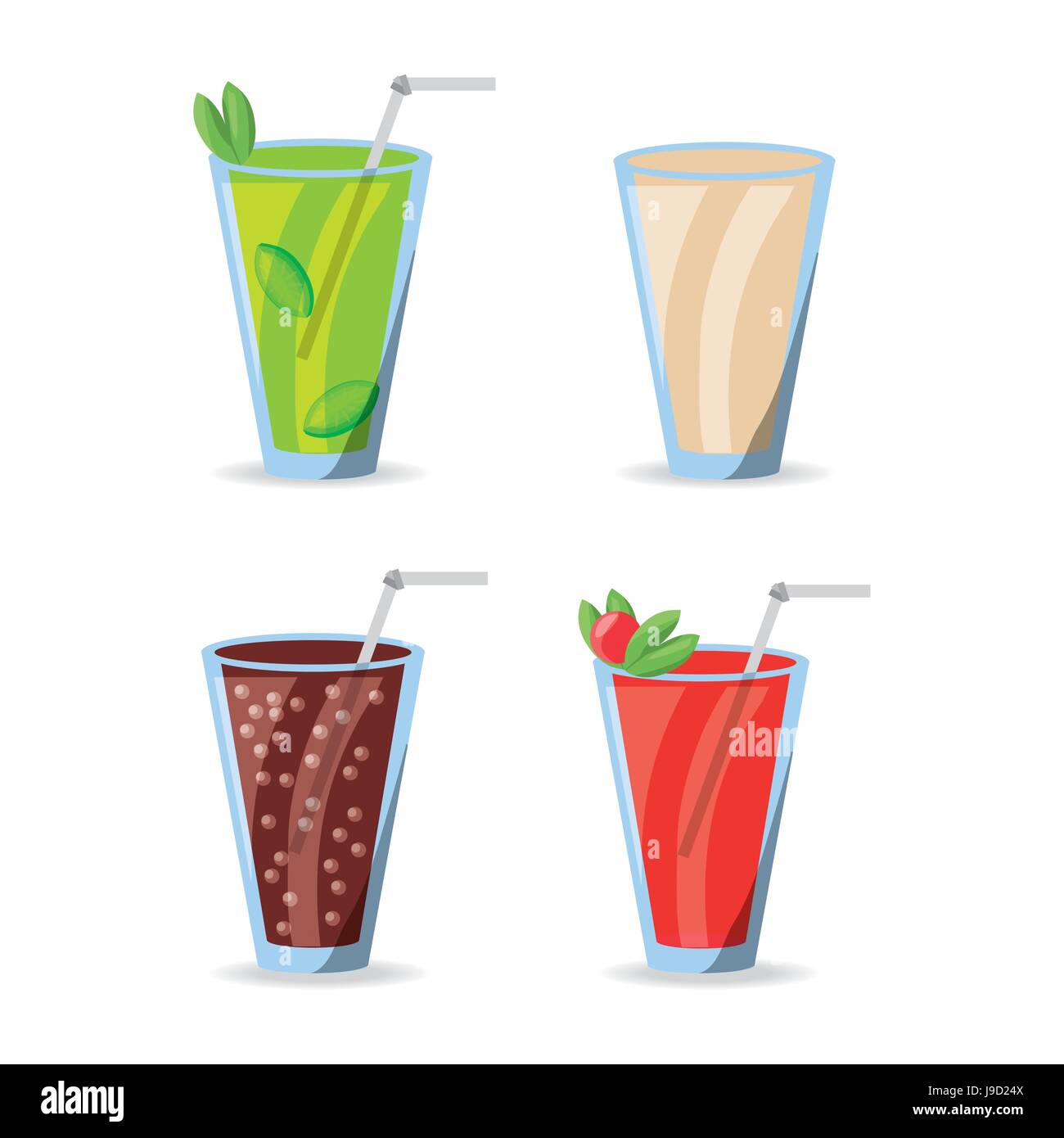 refreshment smoothies and soda drinks menu restaurant Stock Vector ...