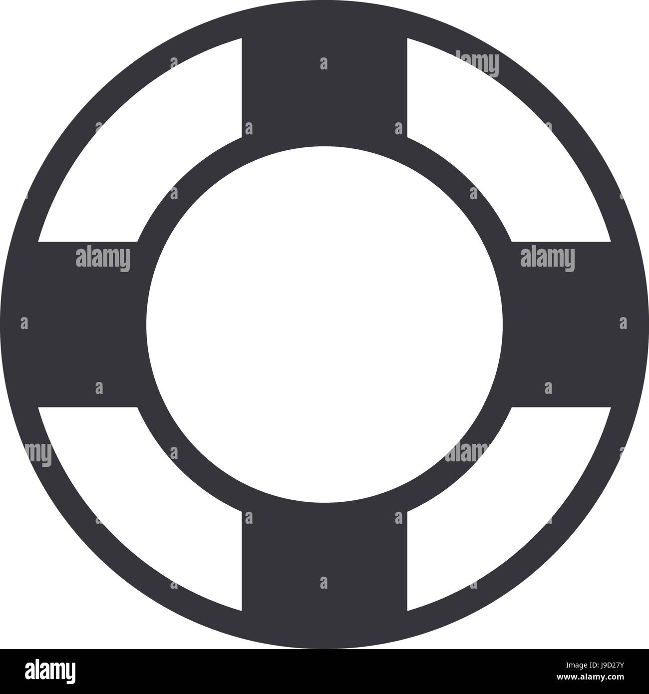 lifebelt symbol to maritime rescue and protection Stock Vector Image ...